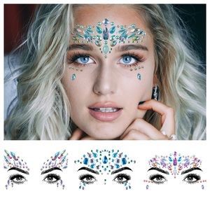 Accessories | Rave Festival Crystal Rhinestone Face Jewels | Poshmark